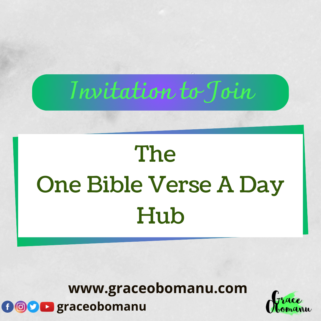 The One Bible Verse A Day Hub - Grace Obomanu Foundation
